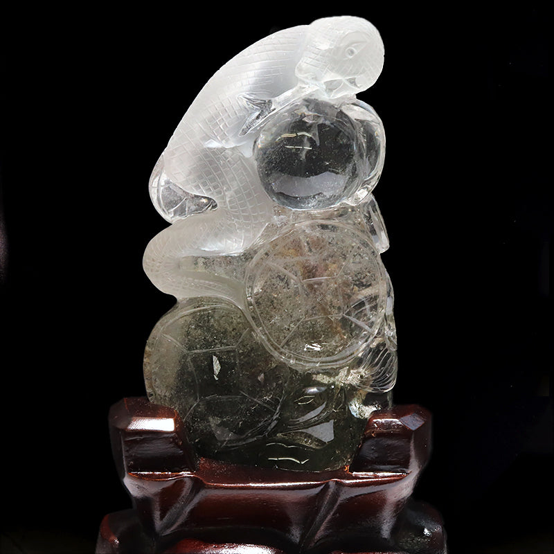 置物 ガーデンクォーツ ＜ブラジル産＞ 蛇 台付き 一点物 [cv-g0121] – 天然石卸ストーンクラブ